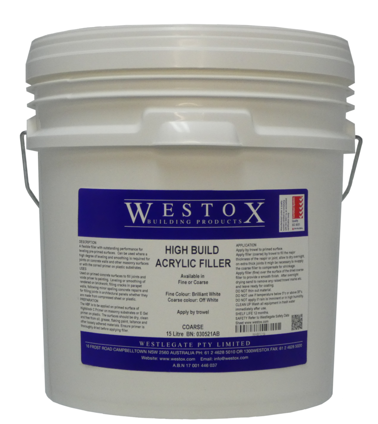 High Build Acrylic Filler 15 Litre - Westox